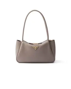 Prada Darling Medium Leather Shoulder Bag - Grey