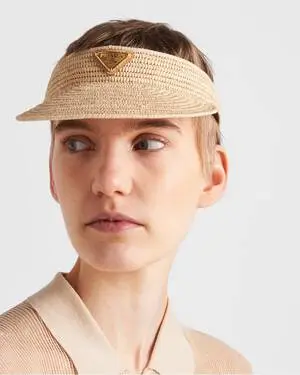 Prada Crochet Visor - Natural