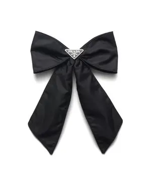 Prada Prada Re-Nylon Bow Hair Clip Black