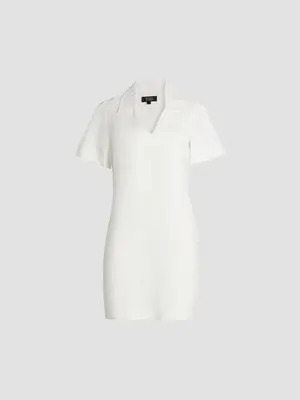 IF ONLY STUDIO Polo Linen-blend Minidress