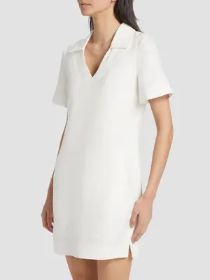 IF ONLY STUDIO Polo Linen-blend Minidress