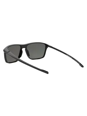 Tag Heuer Vingt Sept 57mm Rectangular Sunglasses - Black Purple Mirror
