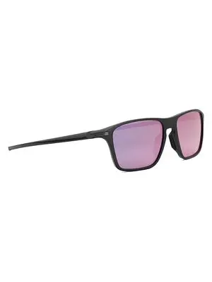 Tag Heuer Vingt Sept 57mm Rectangular Sunglasses - Black Purple Mirror