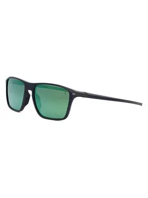 Tag Heuer Vingt Sept 57mm Rectangular Sunglasses Blue Green Mirror