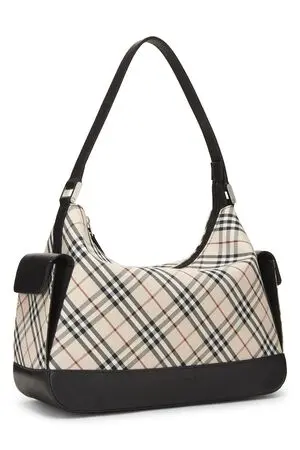 Burberry Nova Check Canvas Hobo Small