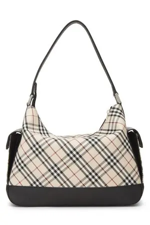 Burberry Nova Check Canvas Hobo Small