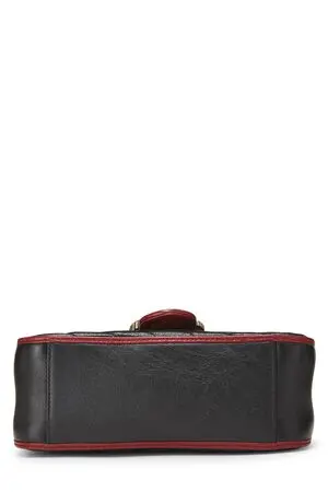 Gucci Leather Gg Marmont Top Handle Bag - Black