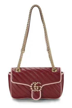Gucci Leather Torchon Gg Marmont Shoulder Bag