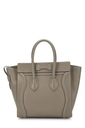 Celine Luggage Tote Drummed Calfskin - Grey