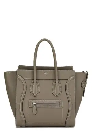 Celine Luggage Tote Drummed Calfskin - Grey
