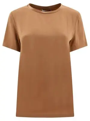 Max Mara Rebecca Satin T-shirt - Brown