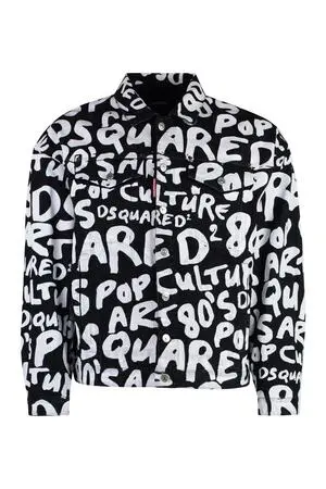 Dsquared2 D2 Pop 80's Printed Denim Jacket - Black