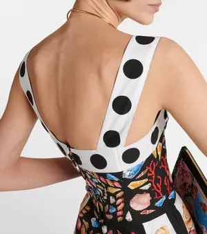 Dolce & Gabbana Capri Printed Cotton Corset Dress