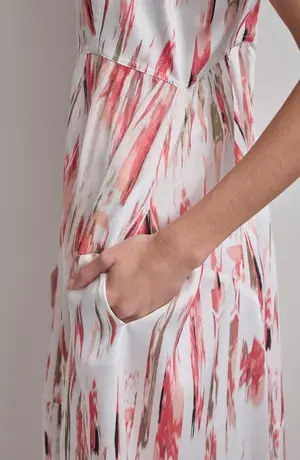 Dkny Abstract Print Midi Dress