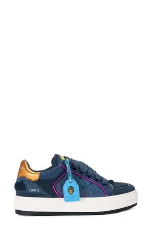 Kurt Geiger Southbank Tag Platform Sneaker - Open Blue