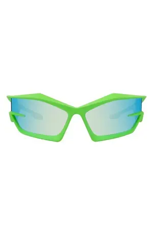 Givenchy Giv Cut Oversized Geometric Sunglasses - Matte Light Green/smoke