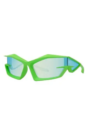 Givenchy Giv Cut Oversized Geometric Sunglasses - Matte Light Green/smoke