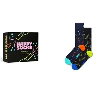 Happy Socks Assorted 2-pack Crew Socks - Black
