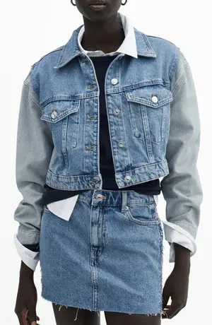 Mango Olivia Two Tone Jacket
