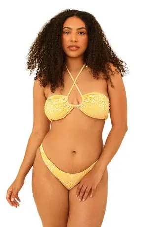 DIPPIN DAISY'S Amalfi Bikini Top - Golden Ditsy