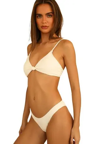 DIPPIN DAISY'S Zen Triangle Bikini Top - Cloud Ribbed