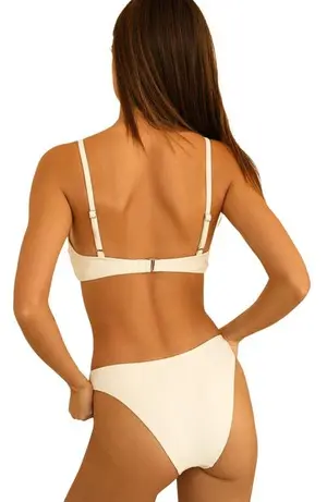 DIPPIN DAISY'S Zen Triangle Bikini Top - Cloud Ribbed