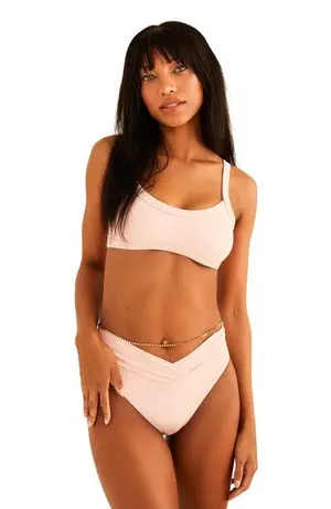DIPPIN DAISY'S Kelly Bandeau Bikini Top - Sunset Pink