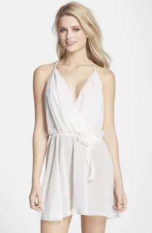 Flora Nikrooz Blossom Ii' Chiffon Babydoll - Ivory