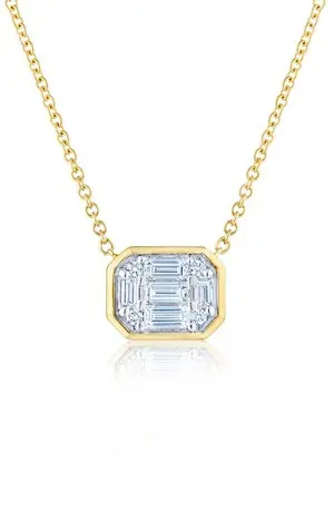 Kwiat Bezel Diamond Pendant Necklace - Yellow