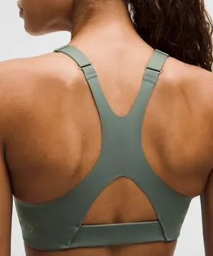 Lululemon Ultralu Square-neck Workout Bra - Willow Leaf