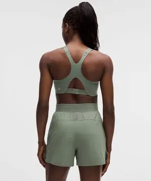 Lululemon Ultralu Square-neck Workout Bra - Willow Leaf