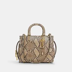 Coach Rogue 25 Snakeskin Bag - Brass | Editorialist