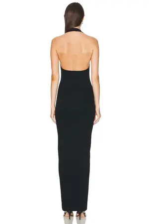 Eterne Halter Maxi Dress - Black