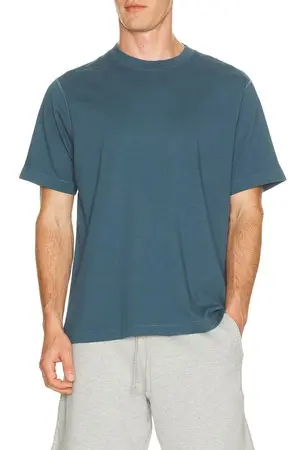 Reigning Champ Midweight Jersey Og T-shirt In Teal - Bermuda