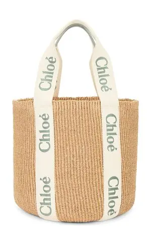 Chloé Woody Tote Bag - Bluish Green