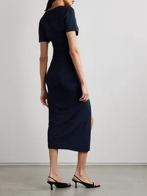 JASON WU Ruched Stretch-jersey Midi Dress