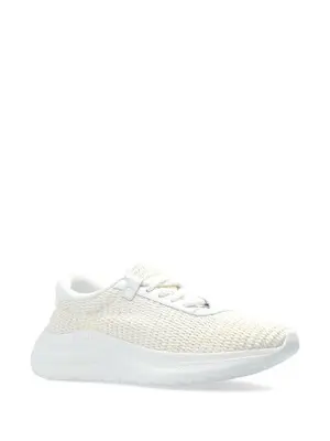 Casadei Mia Woven Leather Sneakers - White