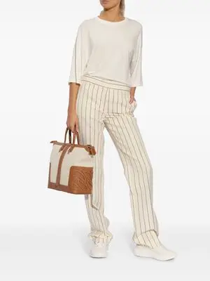 Casadei Mia Woven Leather Sneakers - White