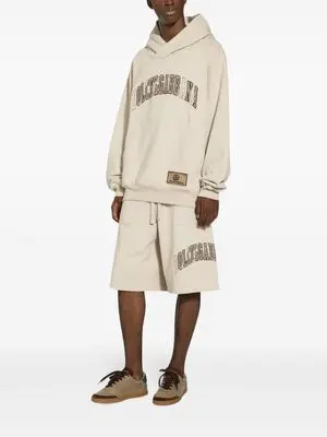 Dolce & Gabbana Logo-embroidered Cotton Hoodie