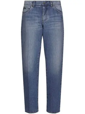 Dolce & Gabbana Mid-rise Straight-leg Jeans - Blue