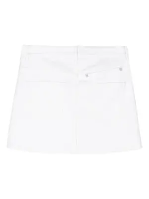 Givenchy 4g-motif Mini Denim Skirt - Neutrals