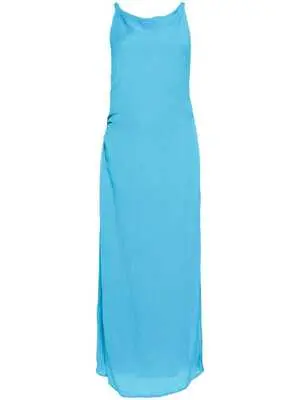 Faithfull The Brand Palermo Linen-blend Maxi Dress - Blue