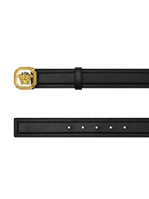 Versace La Medusa Leather Belt - Black
