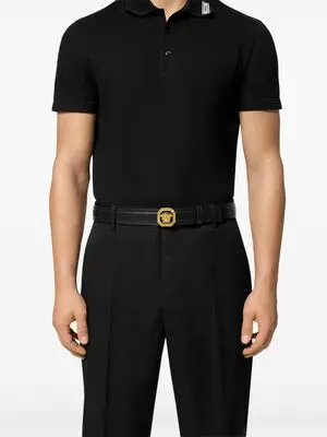 Versace La Medusa Leather Belt - Black