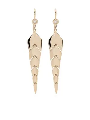 Jacquie Aiche 14kt Yellow Small Fishtail Drop Earrings
