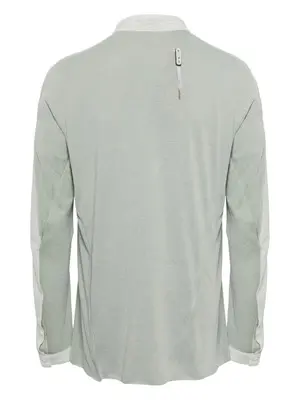 Boris Bidjan Saberi Stand-up-collar Long-sleeve Cotton Shirt - Green