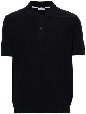 Paul & Shark Ribbed Fine-knit Polo Shirt