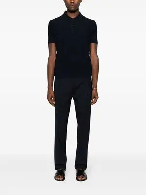 Paul & Shark Ribbed Fine-knit Polo Shirt