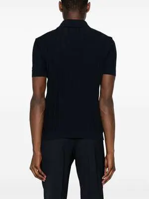 Paul & Shark Ribbed Fine-knit Polo Shirt