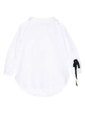 MARINA YEE Draped Cotton-poplin Shirt - White